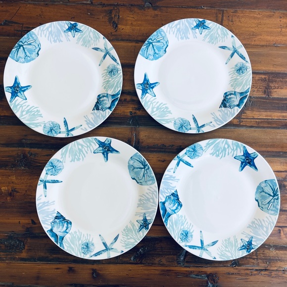 Other | 4 Coastal Royal Norfolk Shore Living Dinner Plates | Poshmark